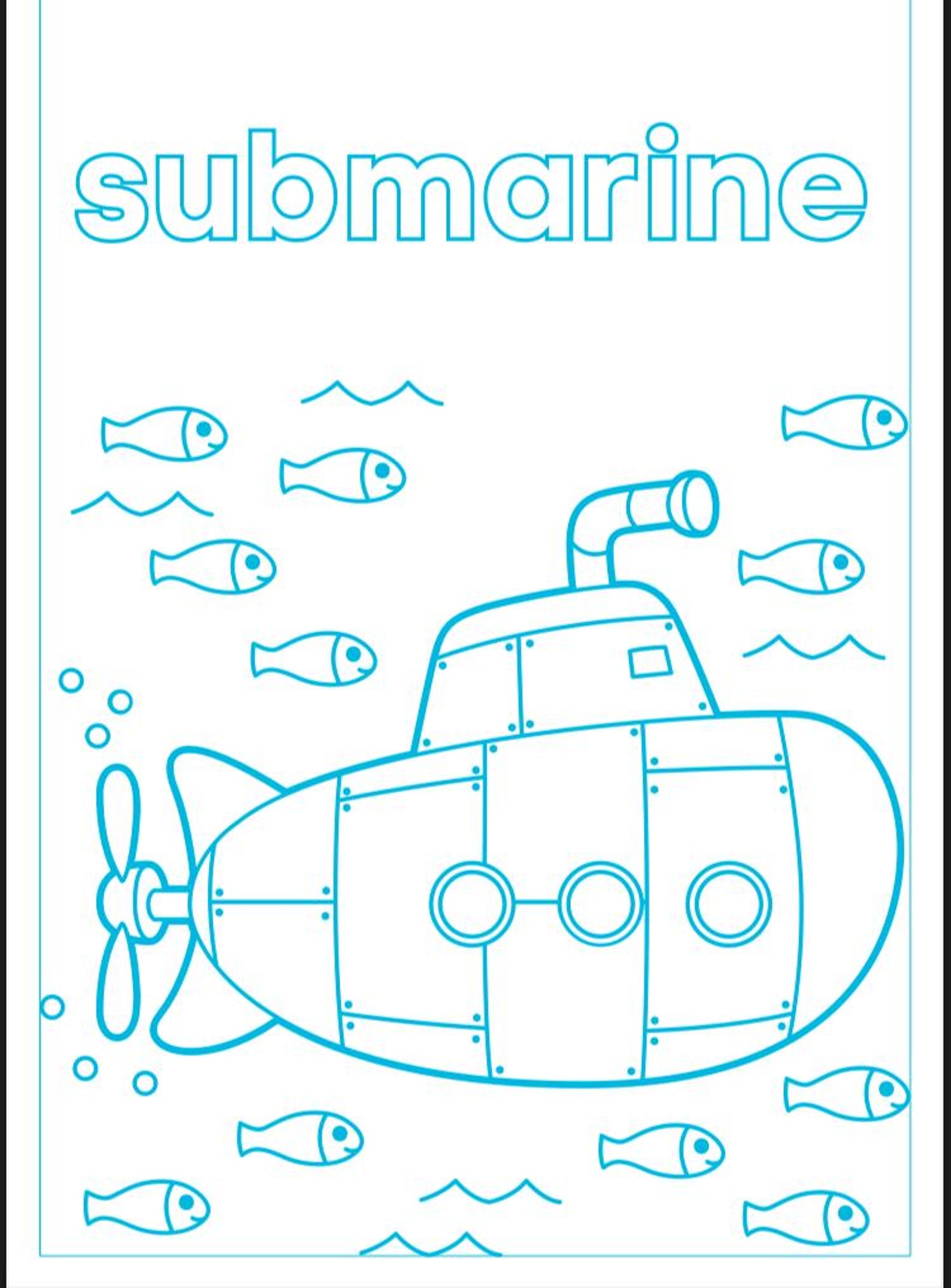 40x2 Pages Toddler Vehicle Coloring Book | Preschool Learning ...