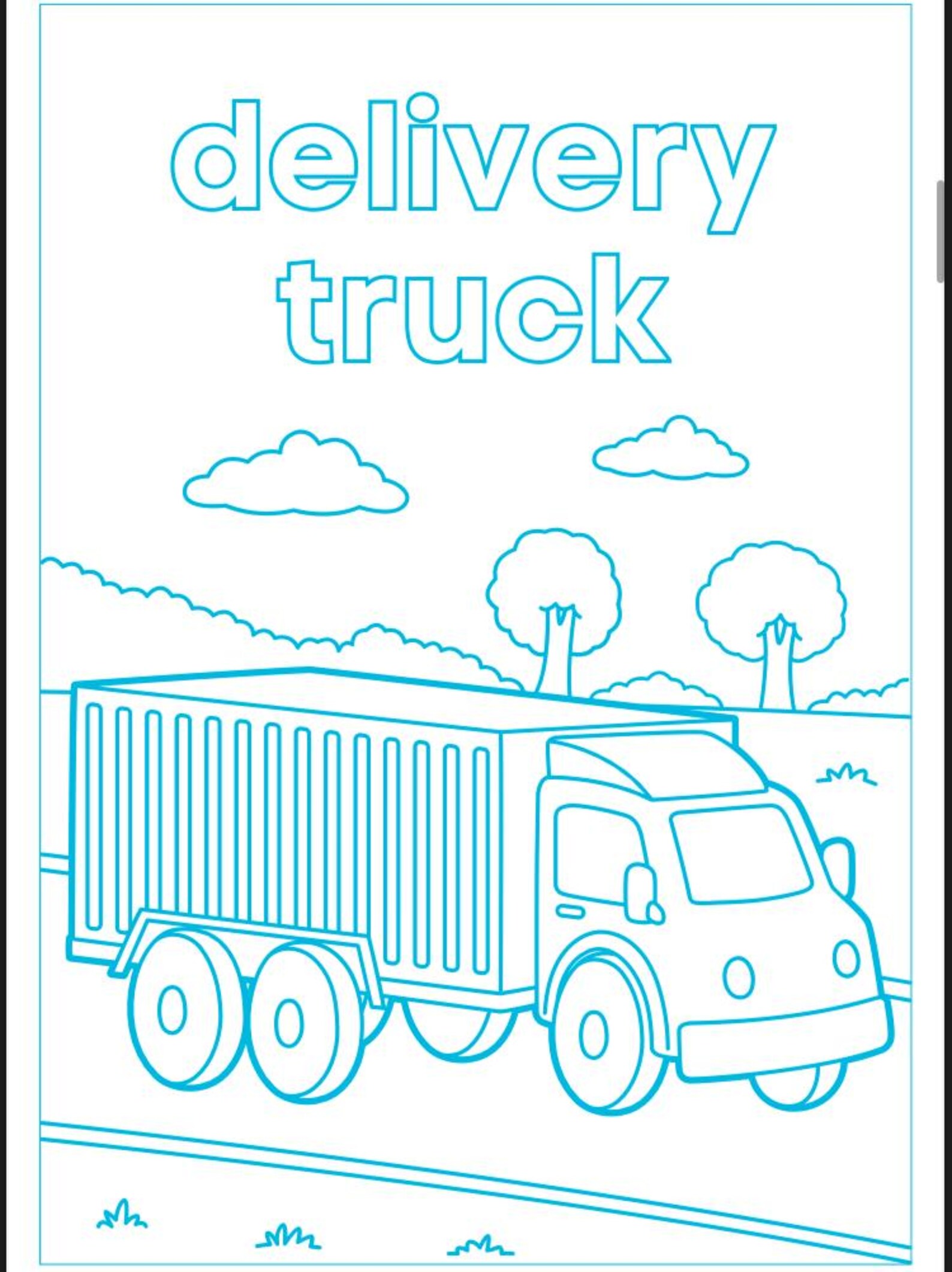 40x2 Pages Toddler Vehicle Coloring Book | Preschool Learning ...
