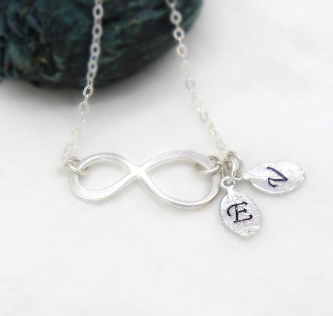 Sterling Silver Infinity Symbol Necklace. Personalized | Etsy