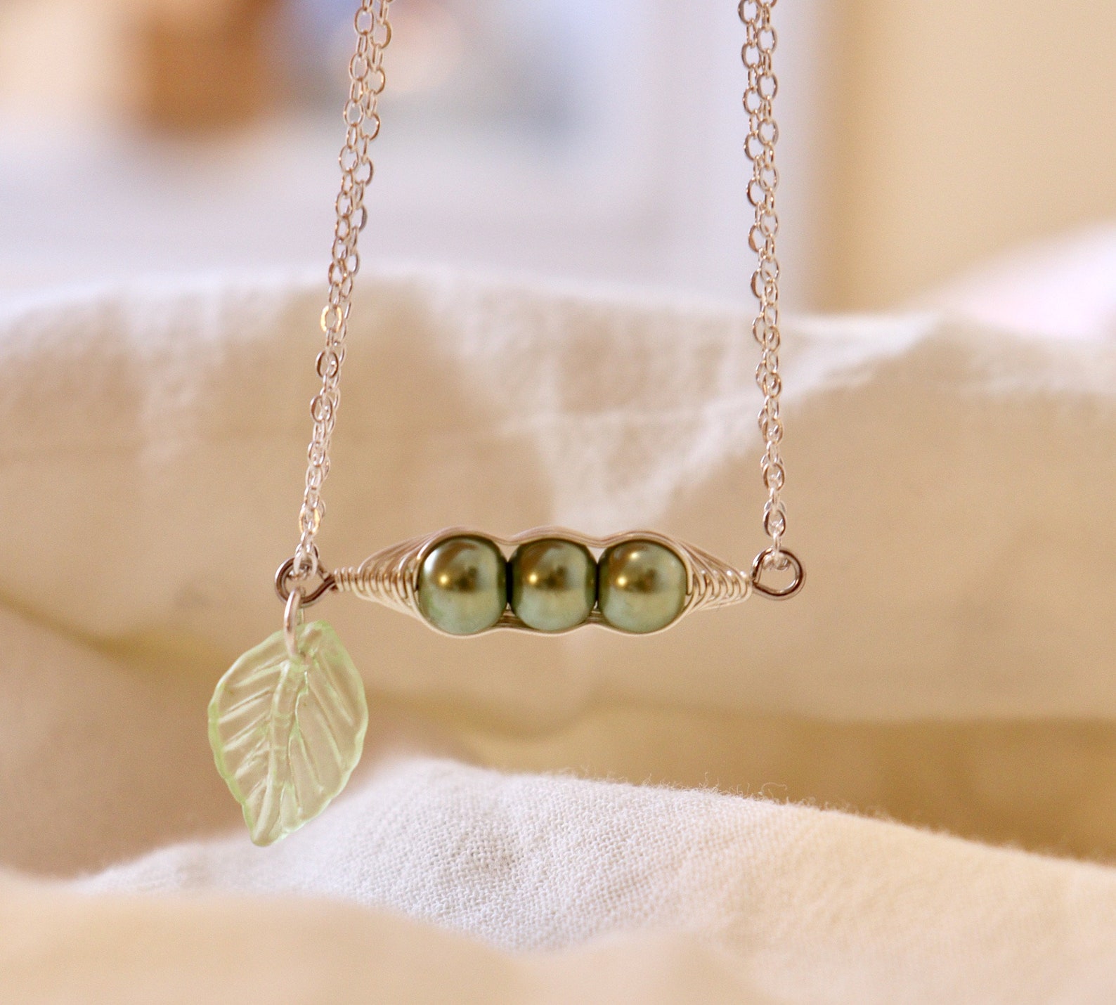 Pea Pod Bracelet, Three Peas in Pod, Mom Bracelet, Mothers Day Gift ...