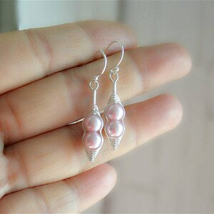 Pea Pod Earrings, Two Peas in a Pod Earrings, Peapod Jewelry, Silver ...