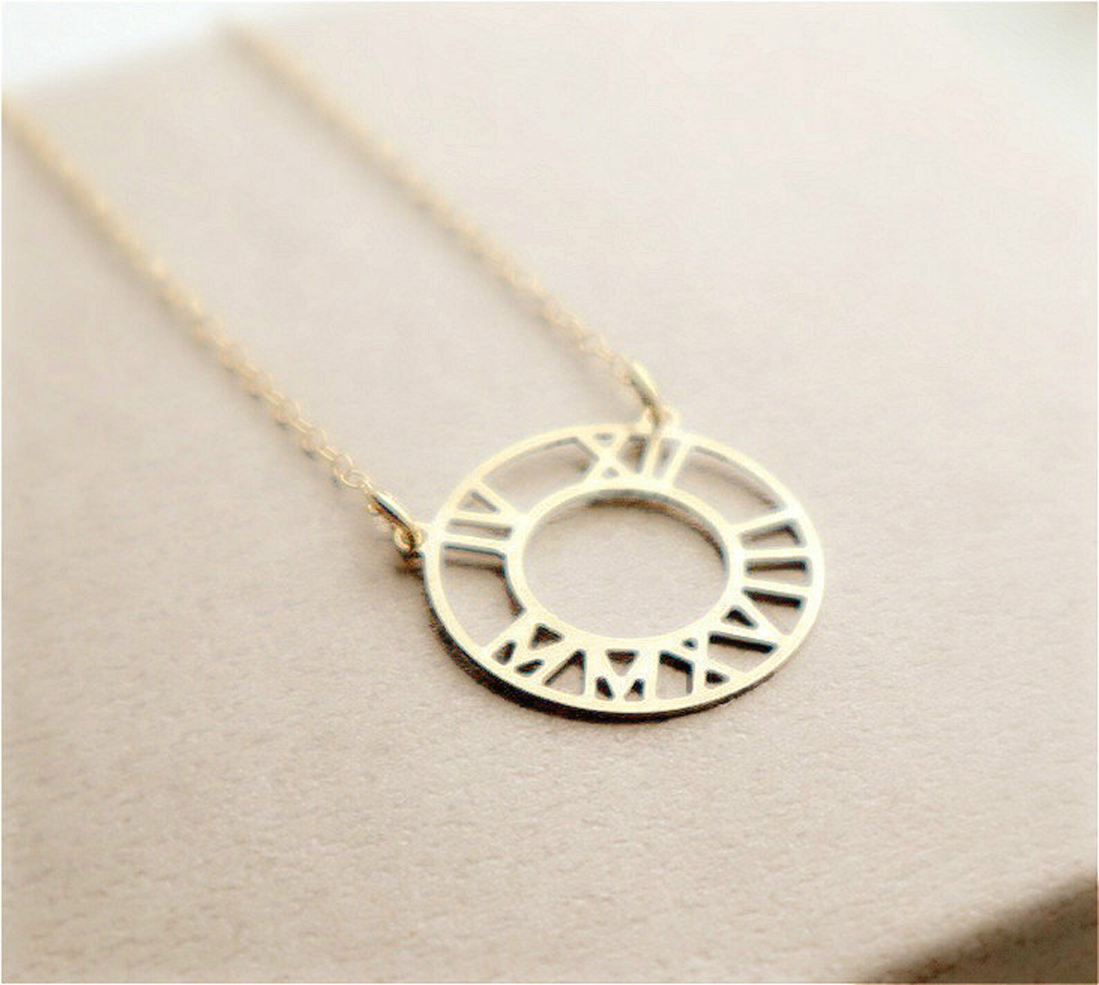 Roman Numeral Necklace Number Necklace Roman Necklace With - Etsy
