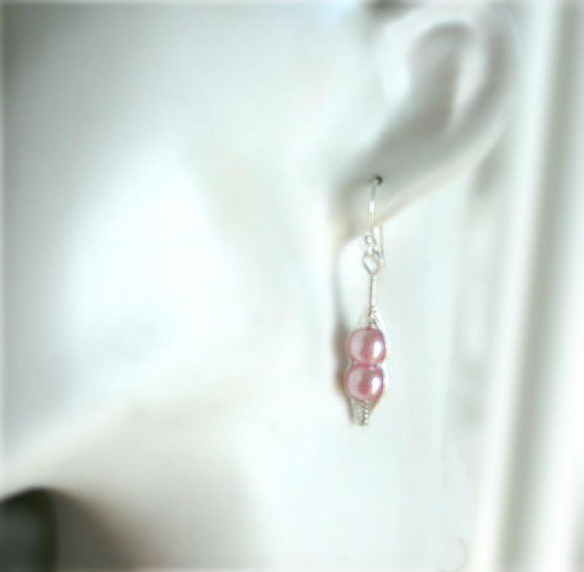 Pea Pod Earrings Two Peas in a Pod Earrings Peapod Jewelry | Etsy