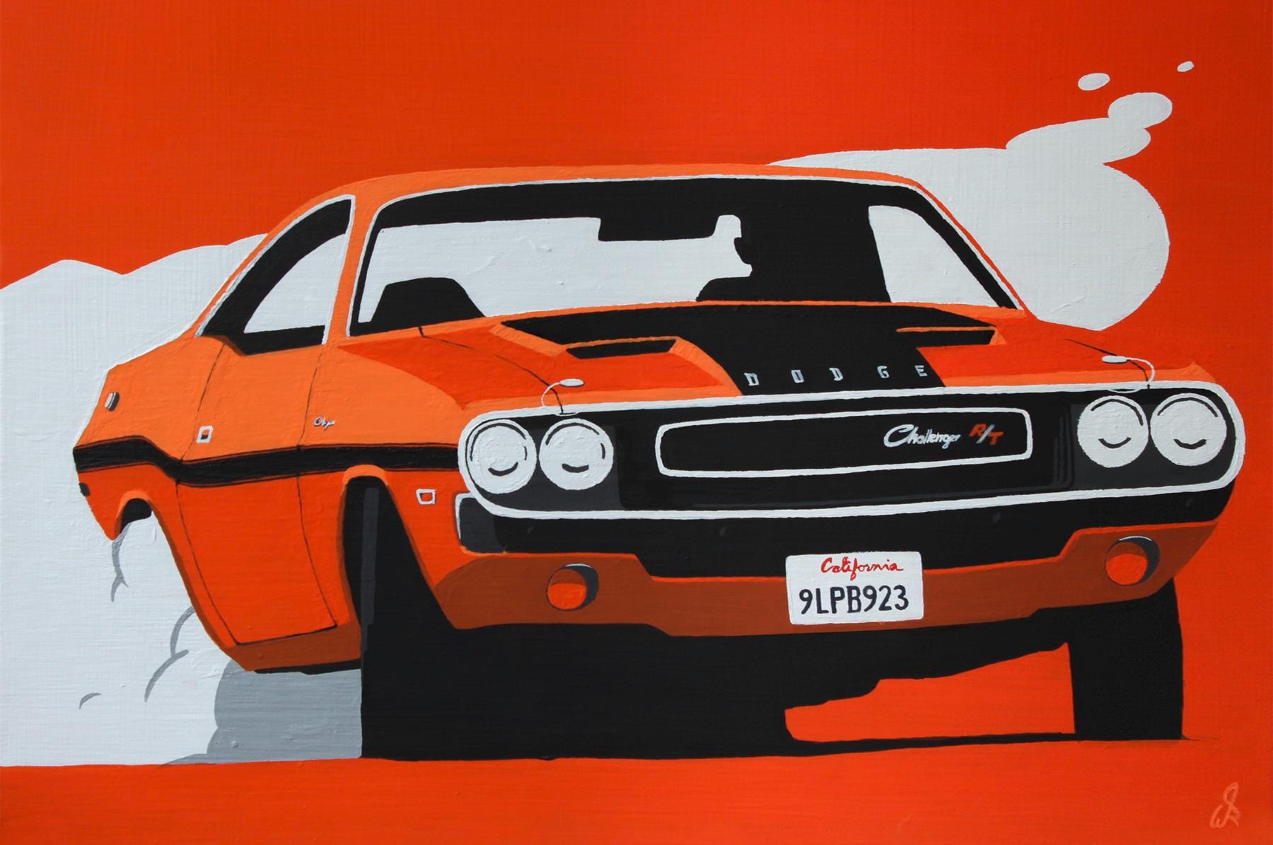 Original Dodge Challenger 1970 R/T Coupé | Handpainted Art | Wall Art ...