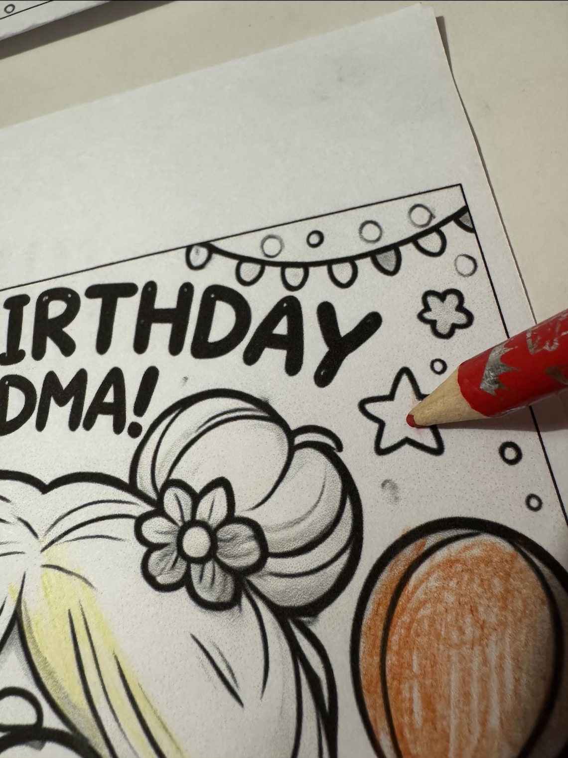 Printable Grandmother Birthday Card for Kids to Color – Fun & Creative ...