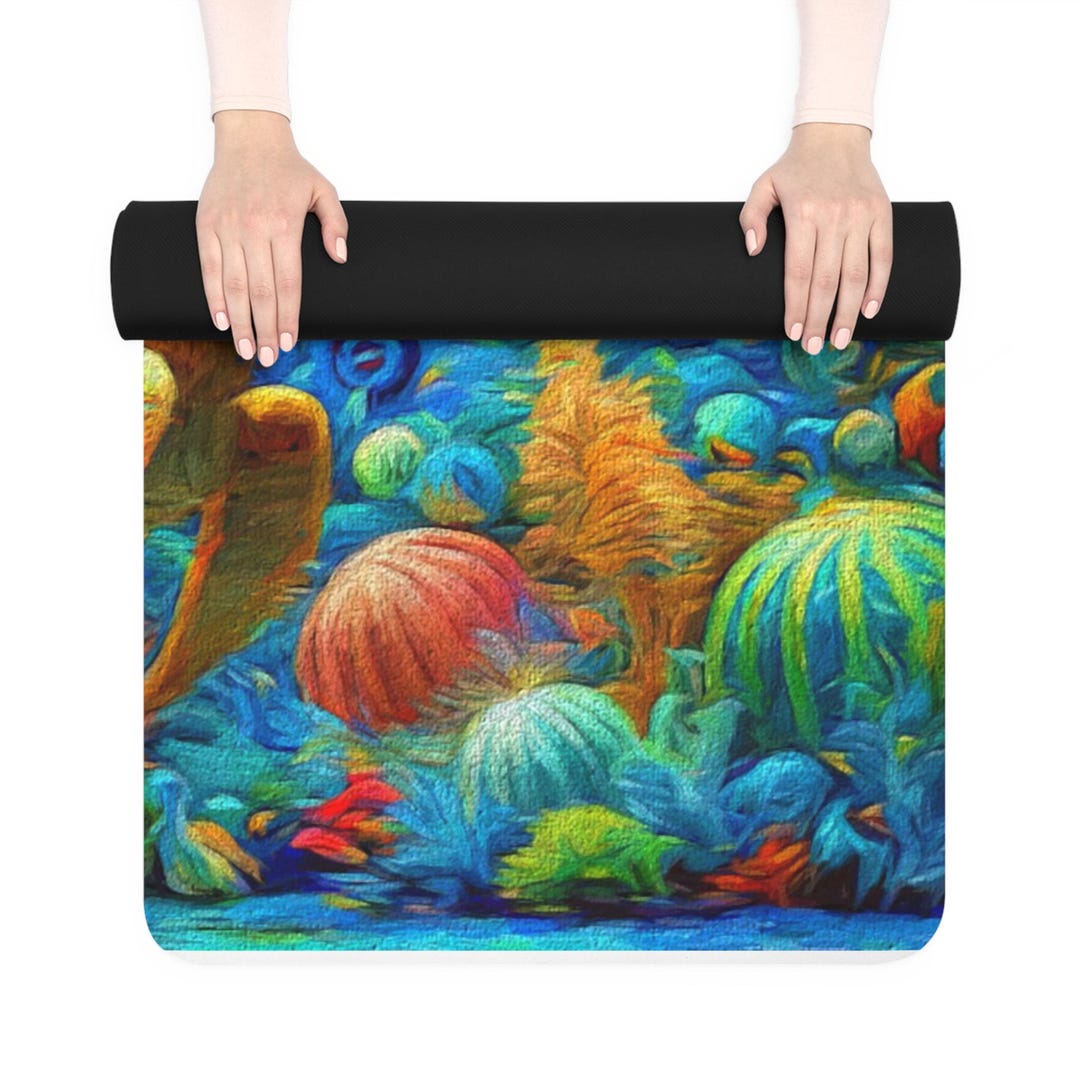 Blue Starfish Dream Yoga Mat, Underwater Marine Life Scene, Starfish ...