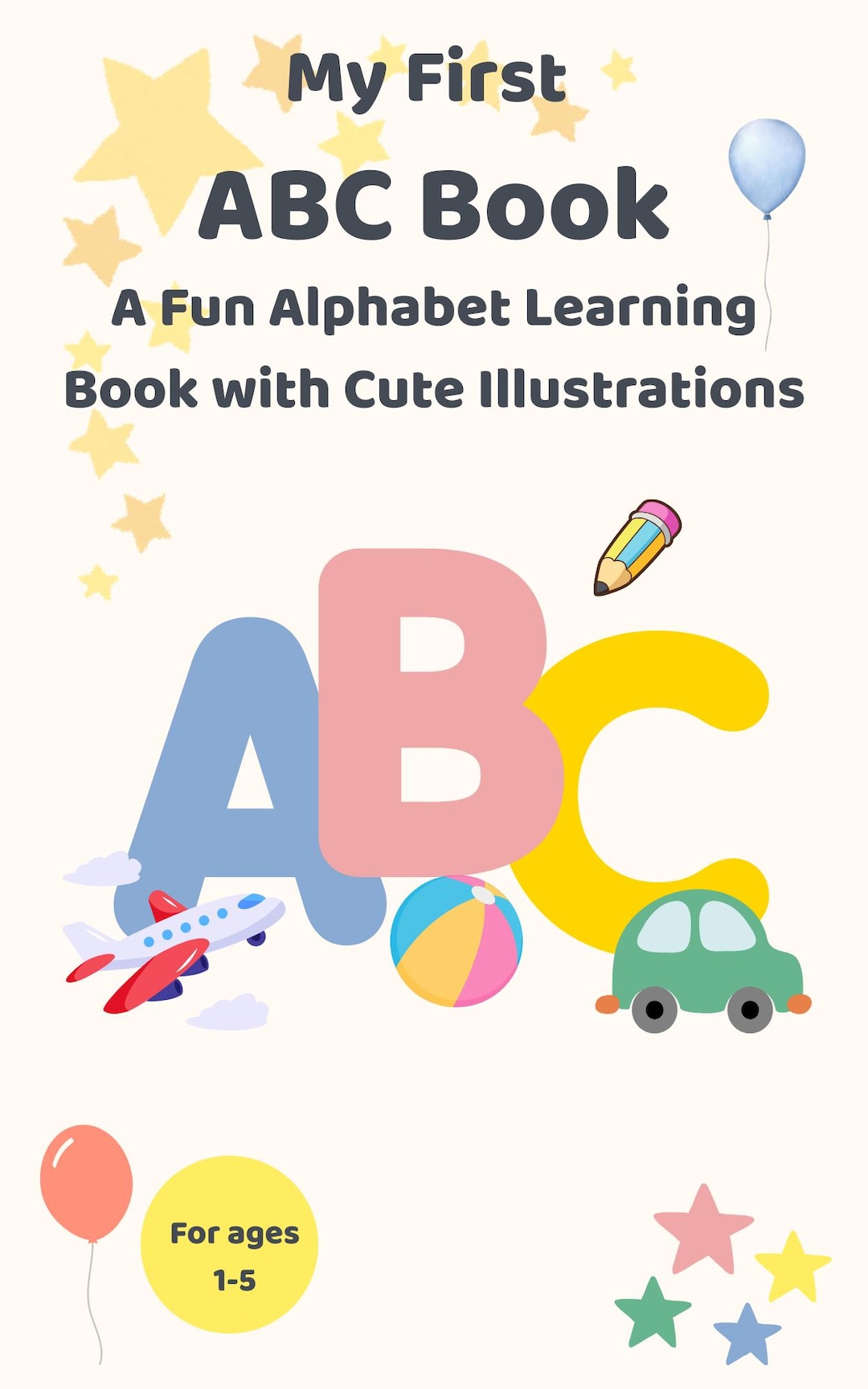 Printable ABC Book for Kids - Digital Alphabet Learning Book With Cute ...