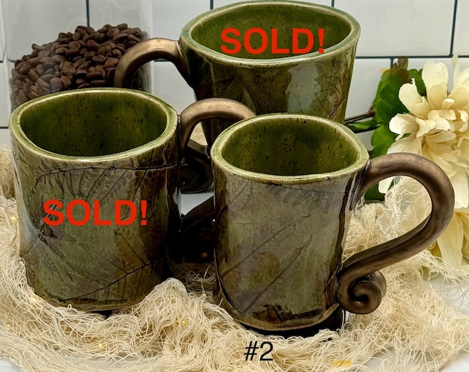Handmade Ceramic Botanical Mug Pottery Mug Handmade Nature Ceramic Mug ...