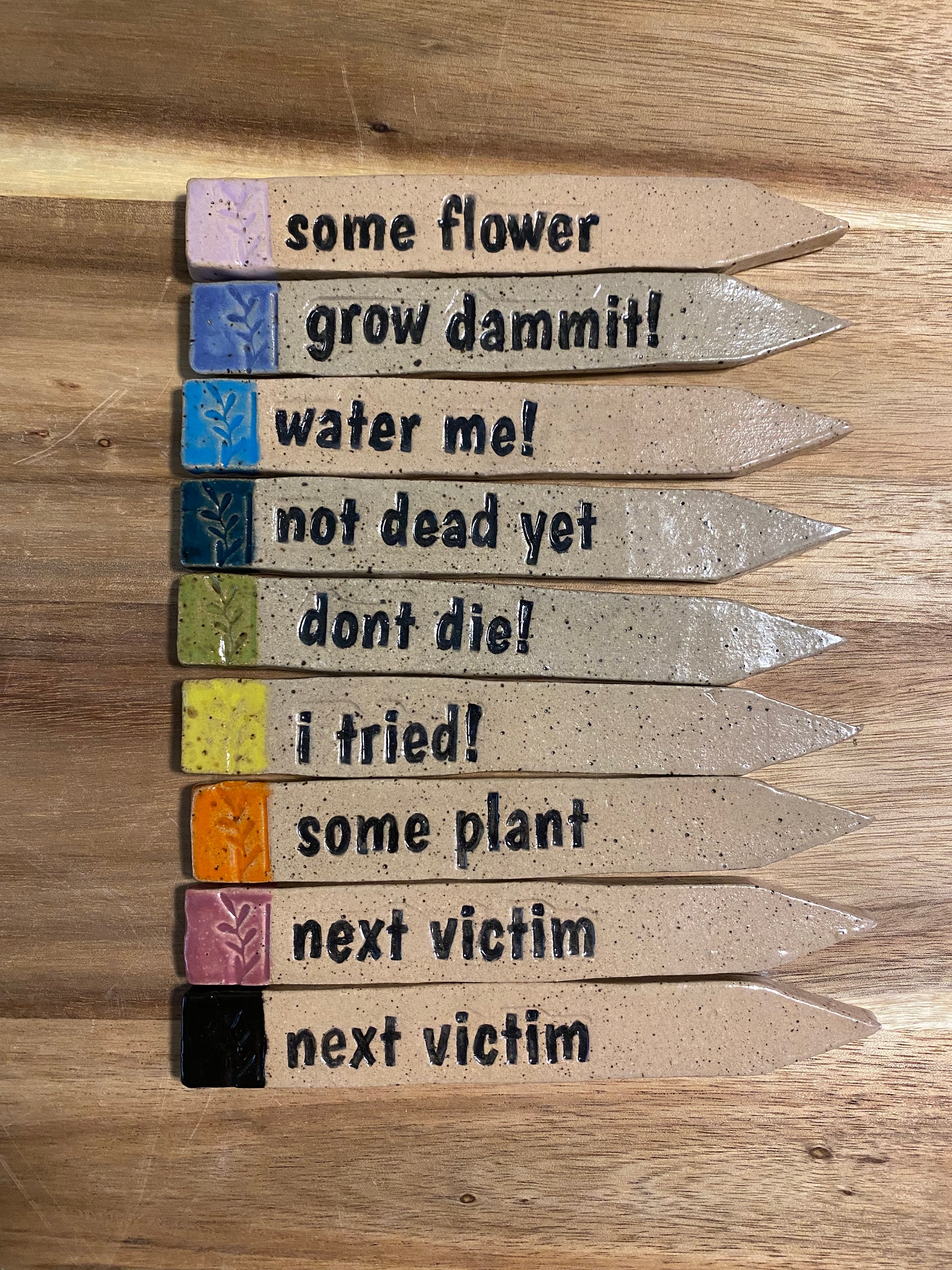 Plant Markers, Handmade and Quirky - Etsy