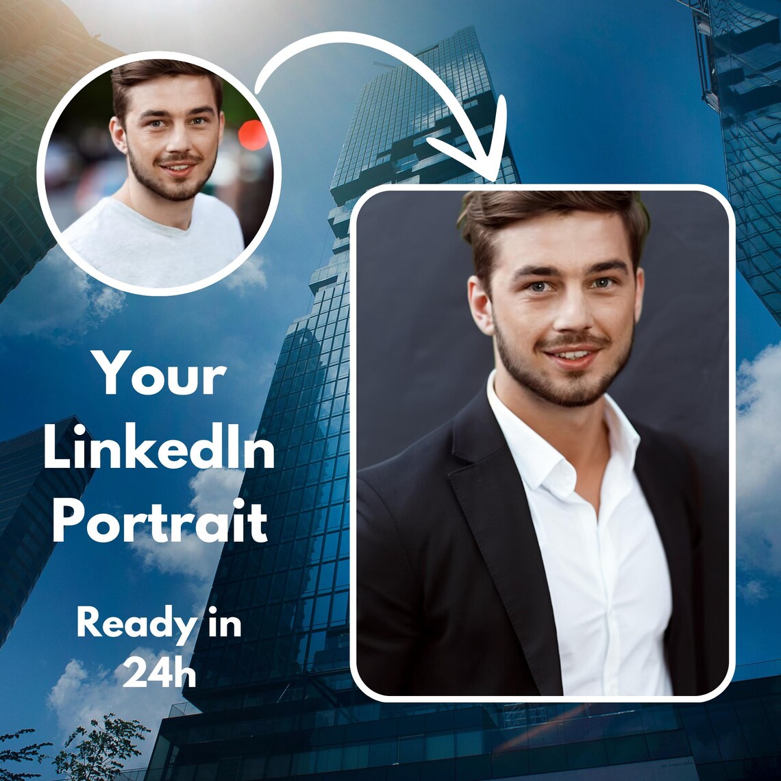 Linkedin Profile Picture, Custom Professional Business Headshot ...