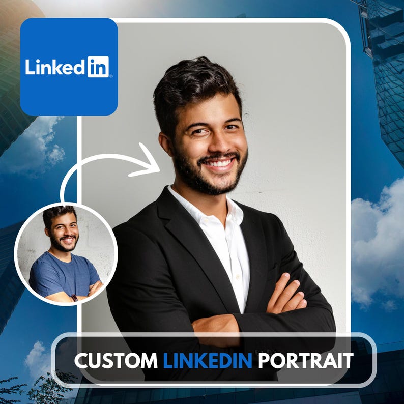 Linkedin Profile Picture, Custom Professional Business Headshot ...