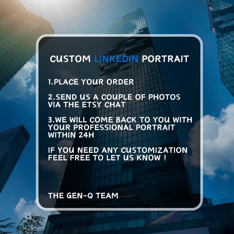 Linkedin Profile Picture, Custom Professional Business Headshot ...