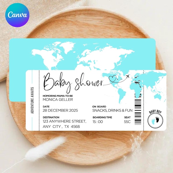 Babyshower Boarding Pass - Etsy