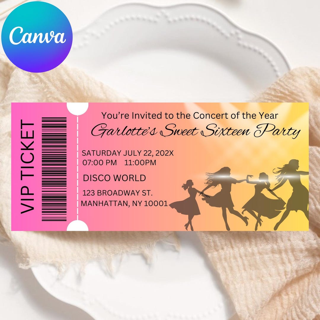 Editable K-pop Concert Ticket Template, DIY Birthday Surprise - Etsy