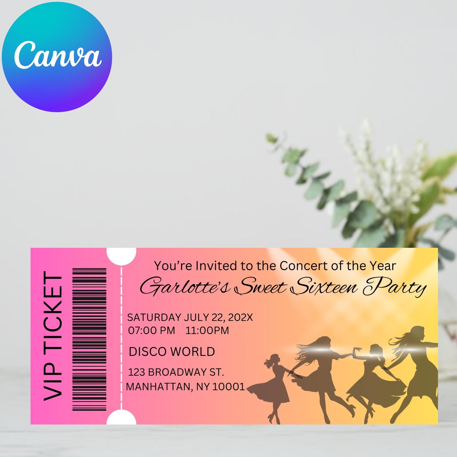 Editable K-pop Concert Ticket Template, Custom Concert Ticket ...