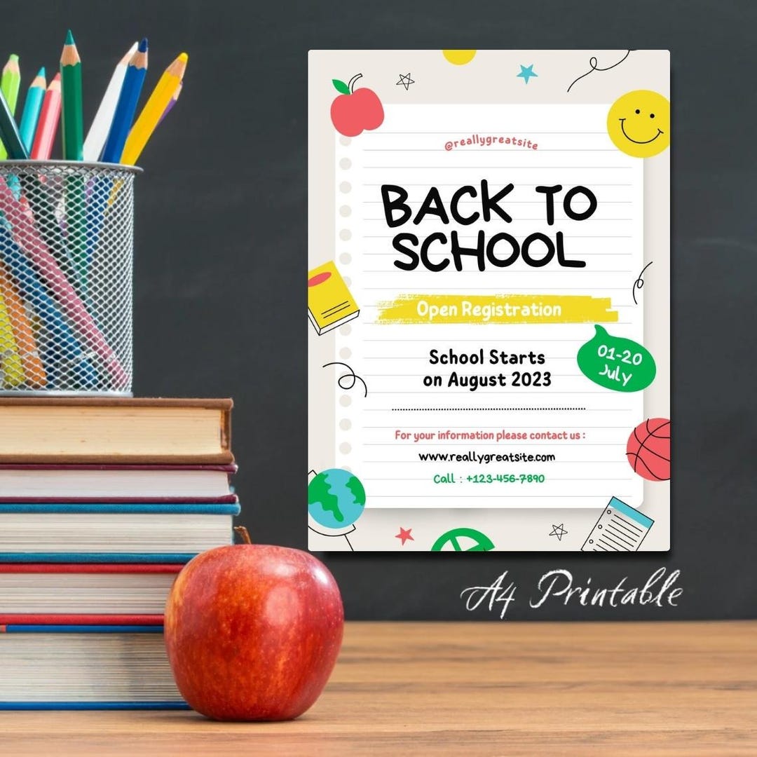 Editable Preschool Enrollment Flyer: Daycare Open House Invitation ...