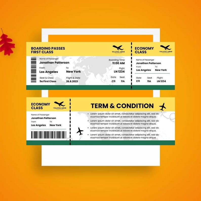 Editable Boarding Pass Template: Surprise Trip Ticket (digital Download ...