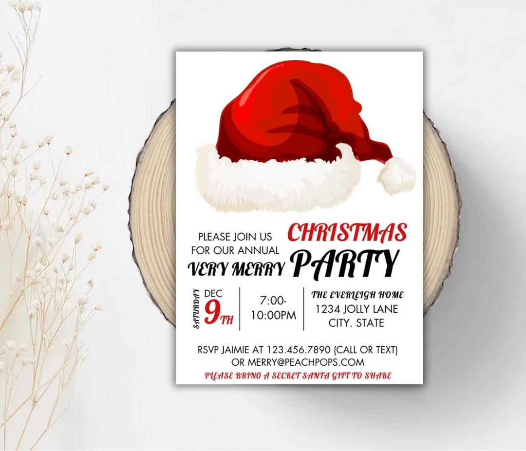 Editable Christmas Party Invitation Template, Friendsmas Invite (canva ...