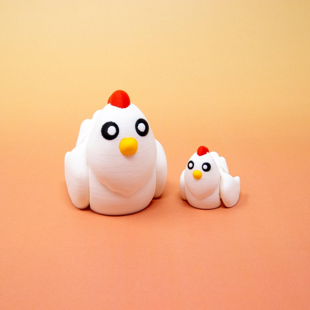 3D Printed Articulated Chicken Fidget Toy: Flexi Farm Animal Decor - Etsy