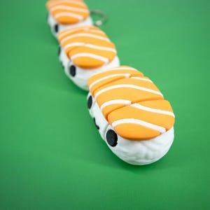 Salmon Sushi Fidget Toy – 3D Printed Stress Relief Sushi, Unique Flexi ...