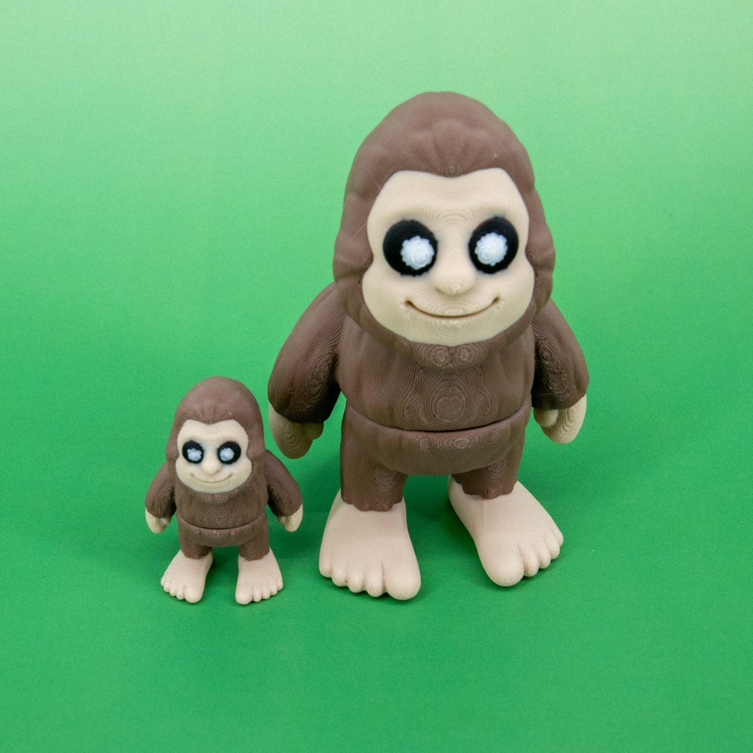 Bigfoot Fidget Toy Gift – 3D Printed Articulated Sasquatch, Flexi Mini ...