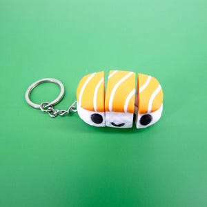 Salmon Sushi Fidget Toy – 3D Printed Stress Relief Sushi, Unique Flexi ...