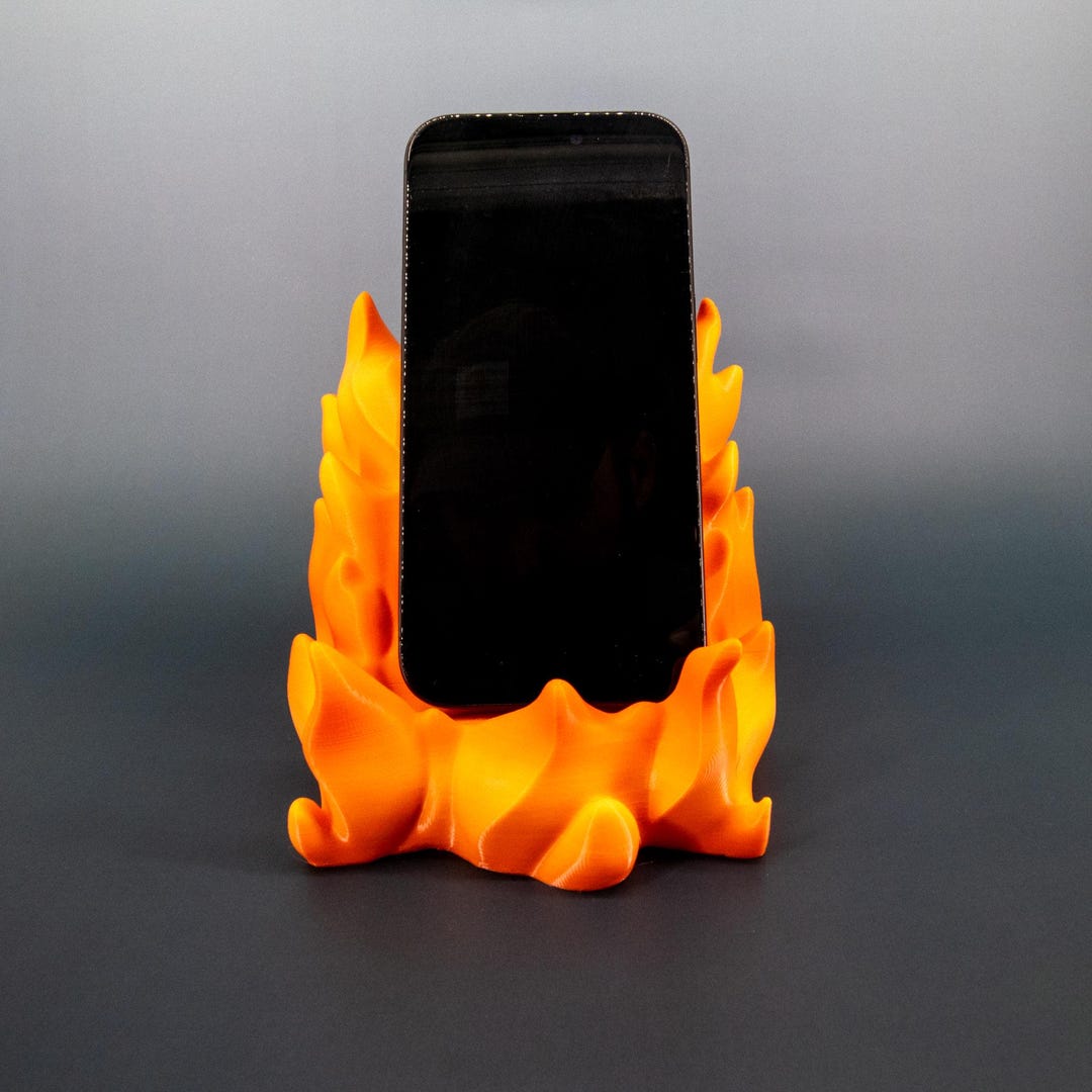 Flame Phone Stand 3D Printed Cell Phone Holder – Cool Gamer Gift ...
