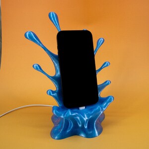 Colorful Desktop Phone Stand Splash – Unique 3D Printed Water Burst ...