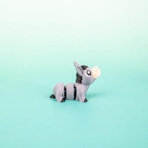 Fidget Donkey Toy: 3D Printed Articulated Mini Animal for Stress Relief ...