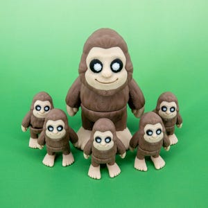Bigfoot Fidget Toy Gift – 3D Printed Articulated Sasquatch, Flexi Mini ...
