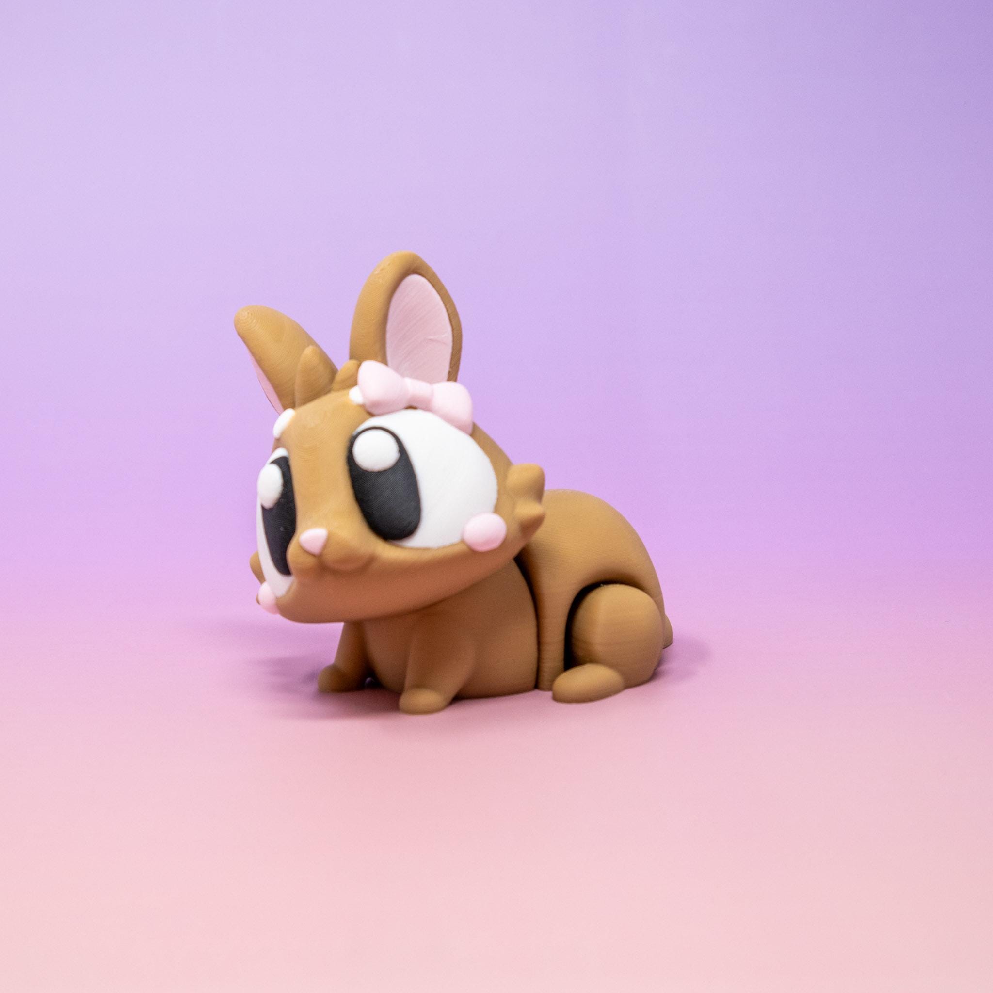 Fidget Toy Flexi Bunny: 3D Printed Articulated Easter Rabbit, Mini ...
