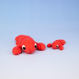 Lobster Fidget Toy 3D Printed, Articulated Flexi Lobster, Mini Stress ...