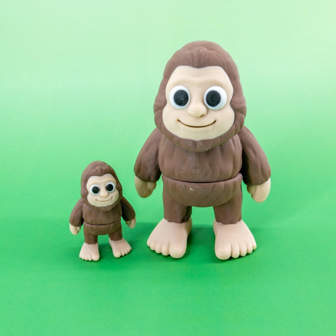 Articulated Bigfoot Fidget Toy: 3D Printed Flexible Sasquatch Animal ...