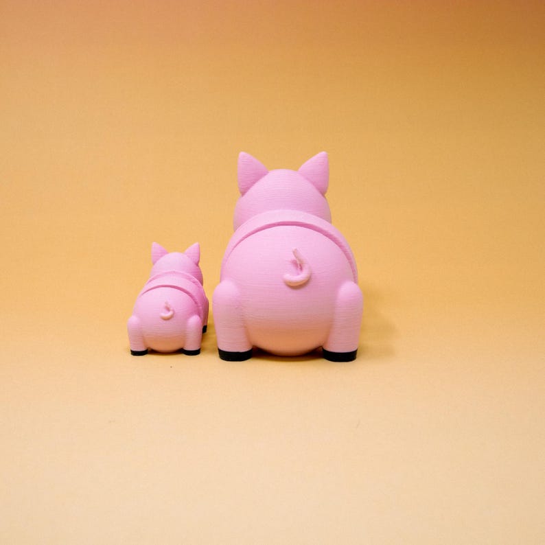 Articulated Pig Fidget Toy: 3D Printed Flexi Animal, Stress Relief Mini ...