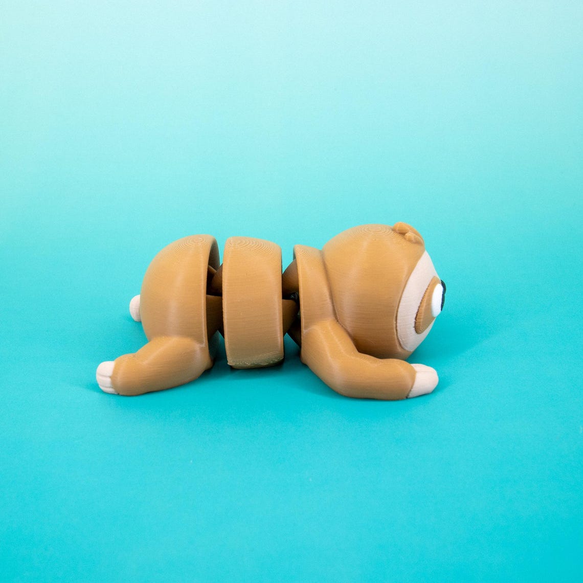 Sloth Fidget Toy: Articulated 3D Printed Flexi Animal, Mini Stress ...