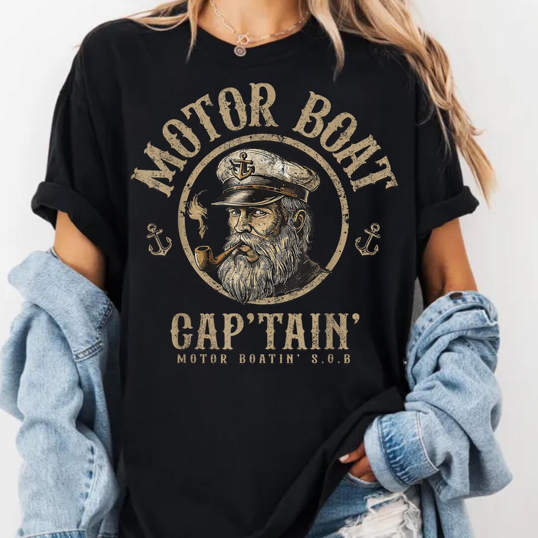 Motor Boat Captain PNG Svg,motor Boat Captain Funny Boating Humor for ...