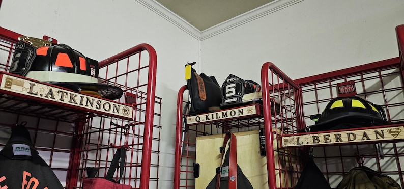 Personalized Firefighter Gear Rack Name Tag, Laser Cut Wood - Etsy
