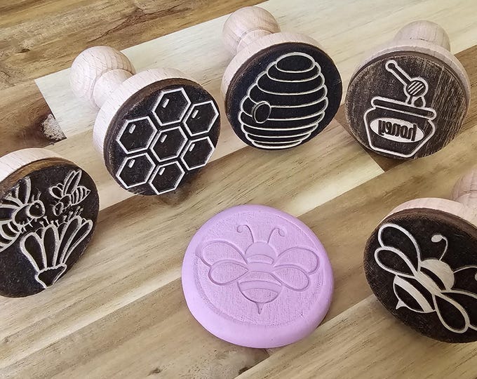 Honey Bee Themed Stamp Set - 5 Pack Montessori Stamps for Kids, Plato ...