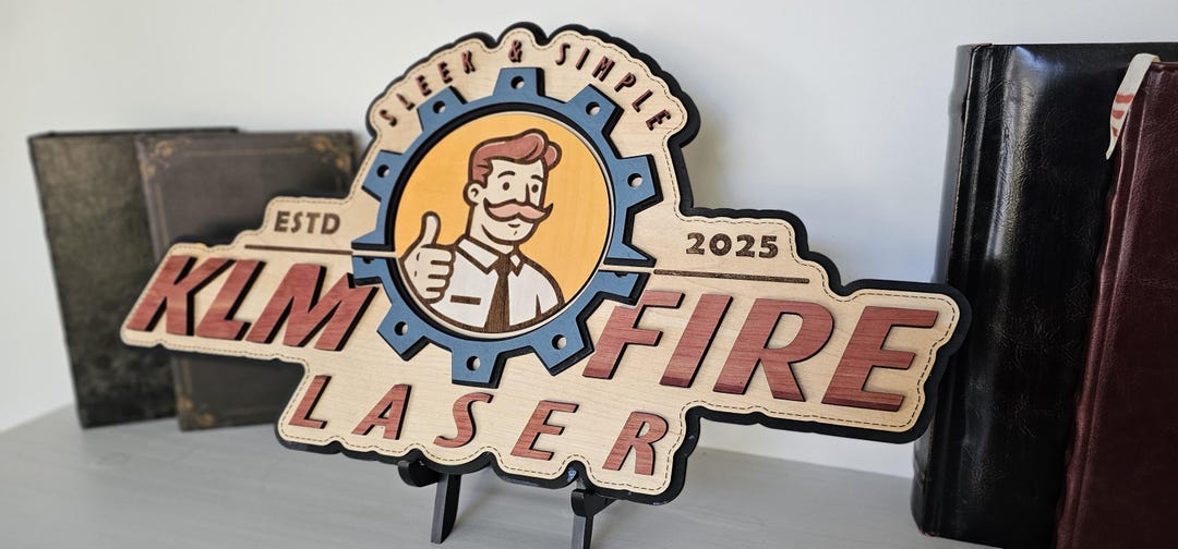 Custom 3D Wood Business Logo Sign - Layered Vendor Booth Display - Etsy