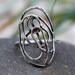 Scribble Ring - Sterling Silver Statement Ring Artistic Ring - Etsy
