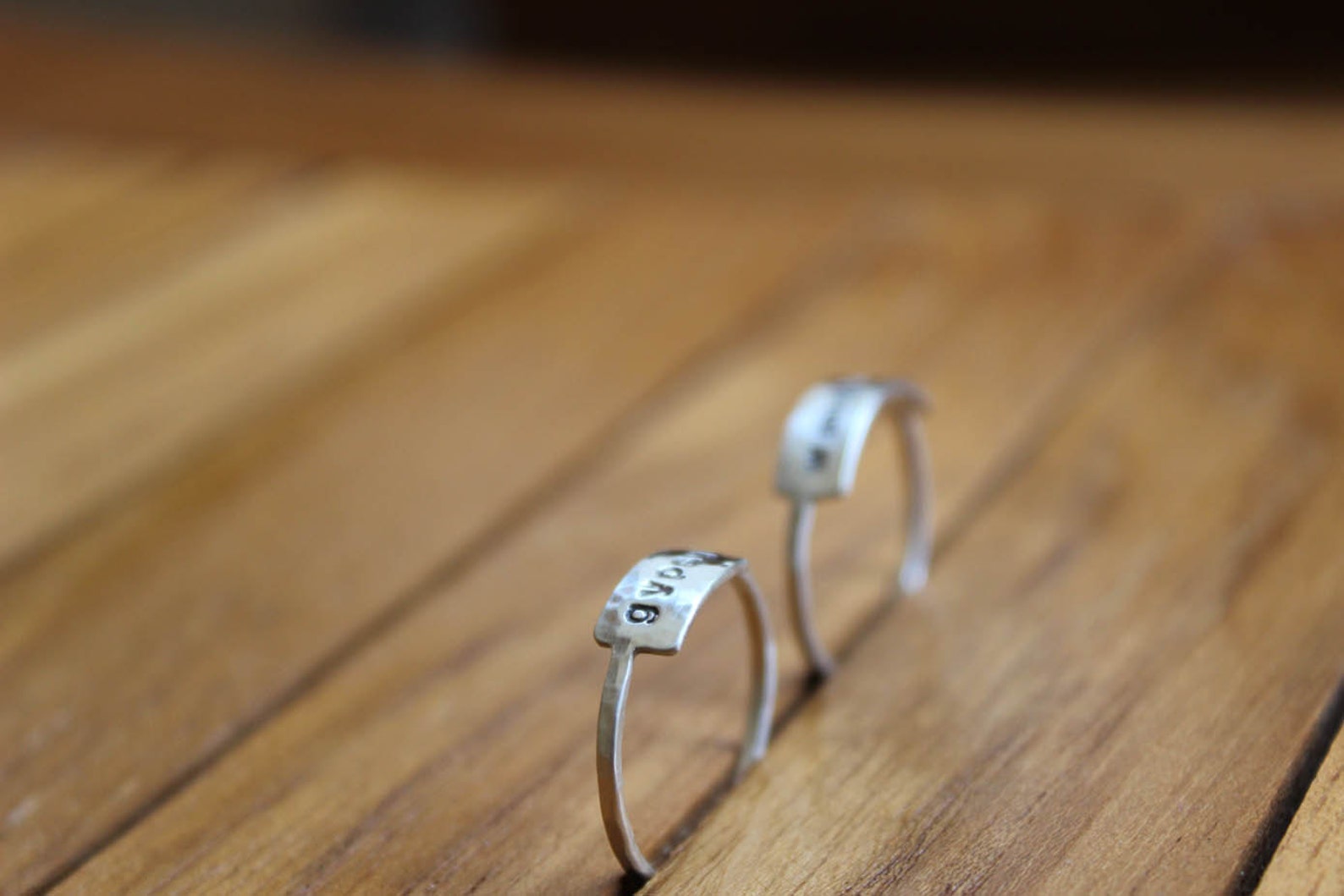 Personalized Stamped Bar Ring Wanderlust Gypsy or Your - Etsy