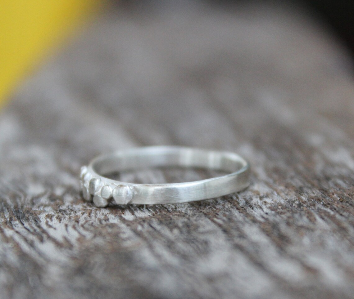 Zen Ring Silver Dot Ring Minimalist Ring Silver Stacking | Etsy