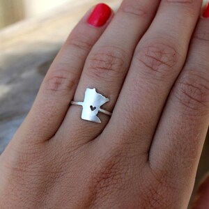 Any State Love Ring - the Original - Personalized State Ring - Etsy