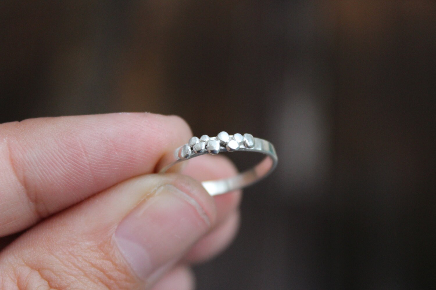 Zen Ring Silver Dot Ring Minimalist Ring Silver Stacking | Etsy