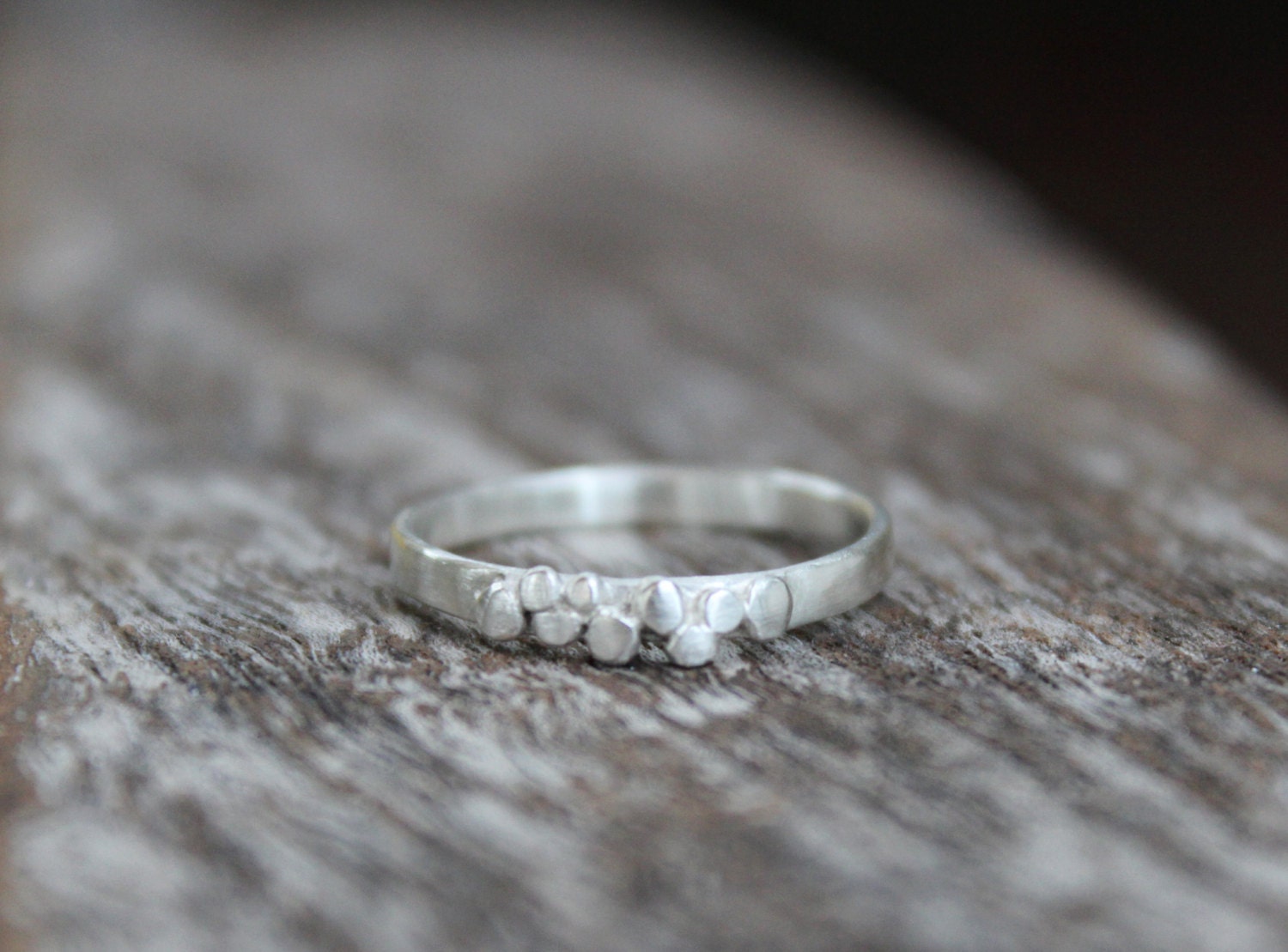 Zen Ring Silver Dot Ring Minimalist Ring Silver Stacking | Etsy