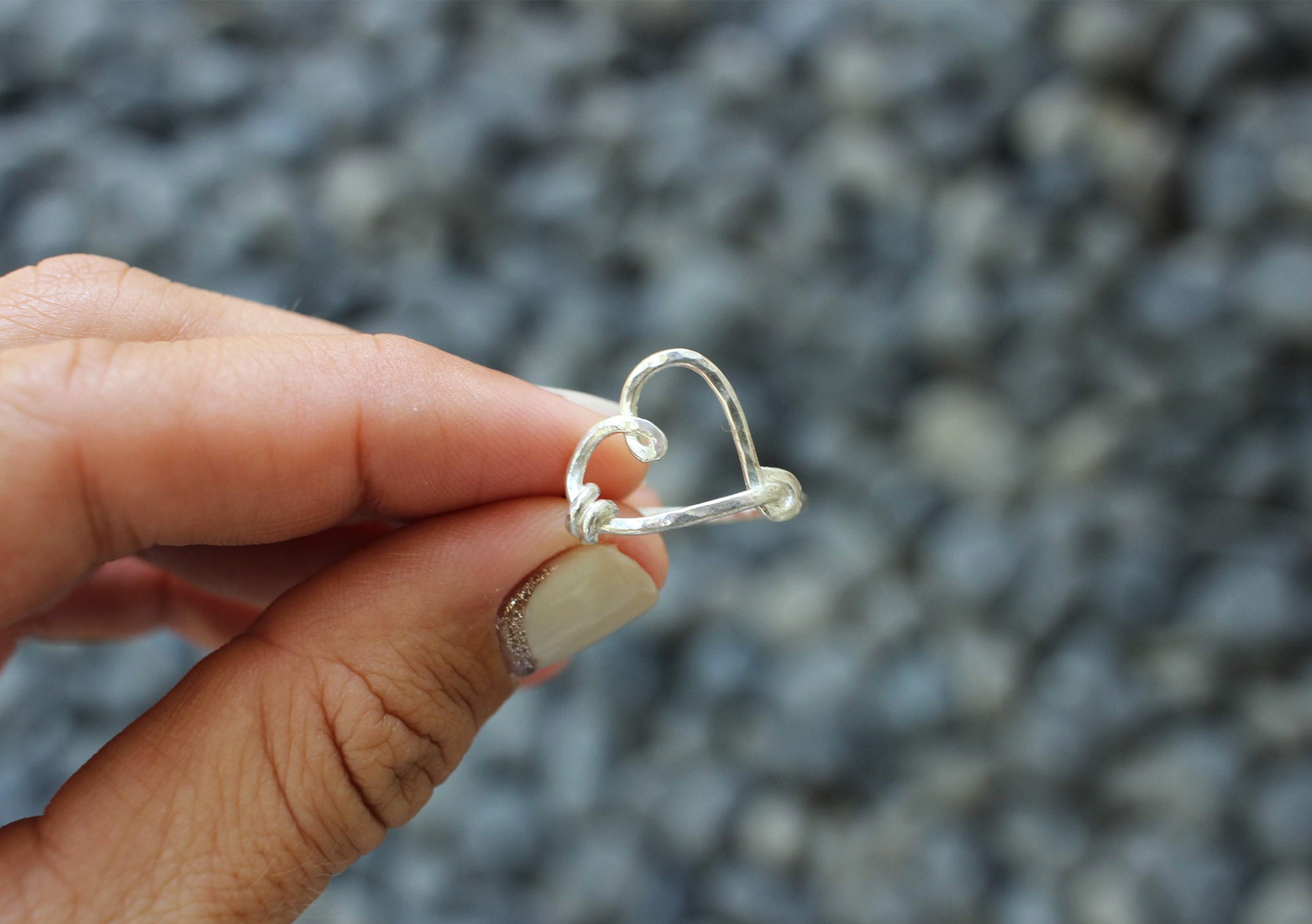 Funky Heart Ring - Etsy