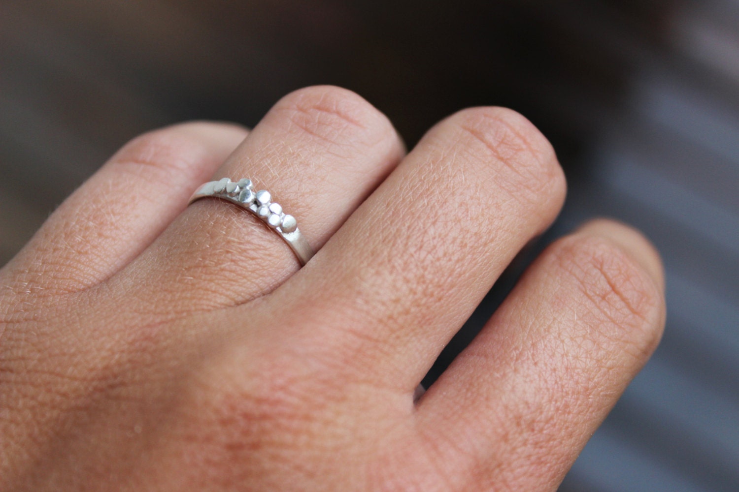 Zen Ring Silver Dot Ring Minimalist Ring Silver Stacking | Etsy