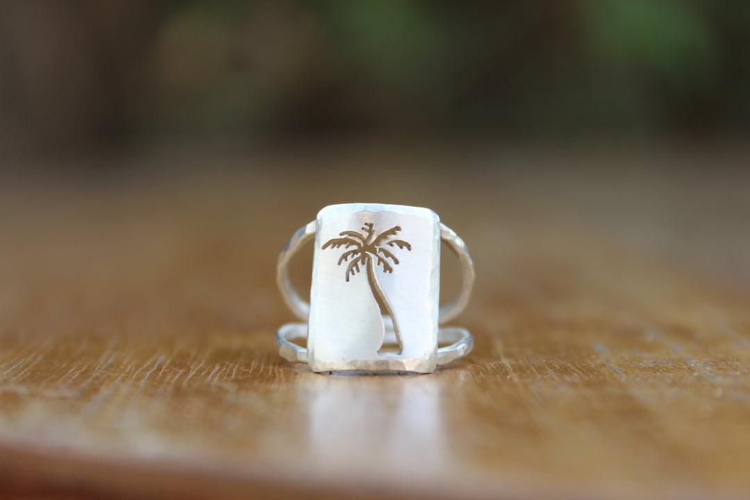 Under the Palm Tree Ring - Tropical Jewelry - Beachy - Palm Tree ...