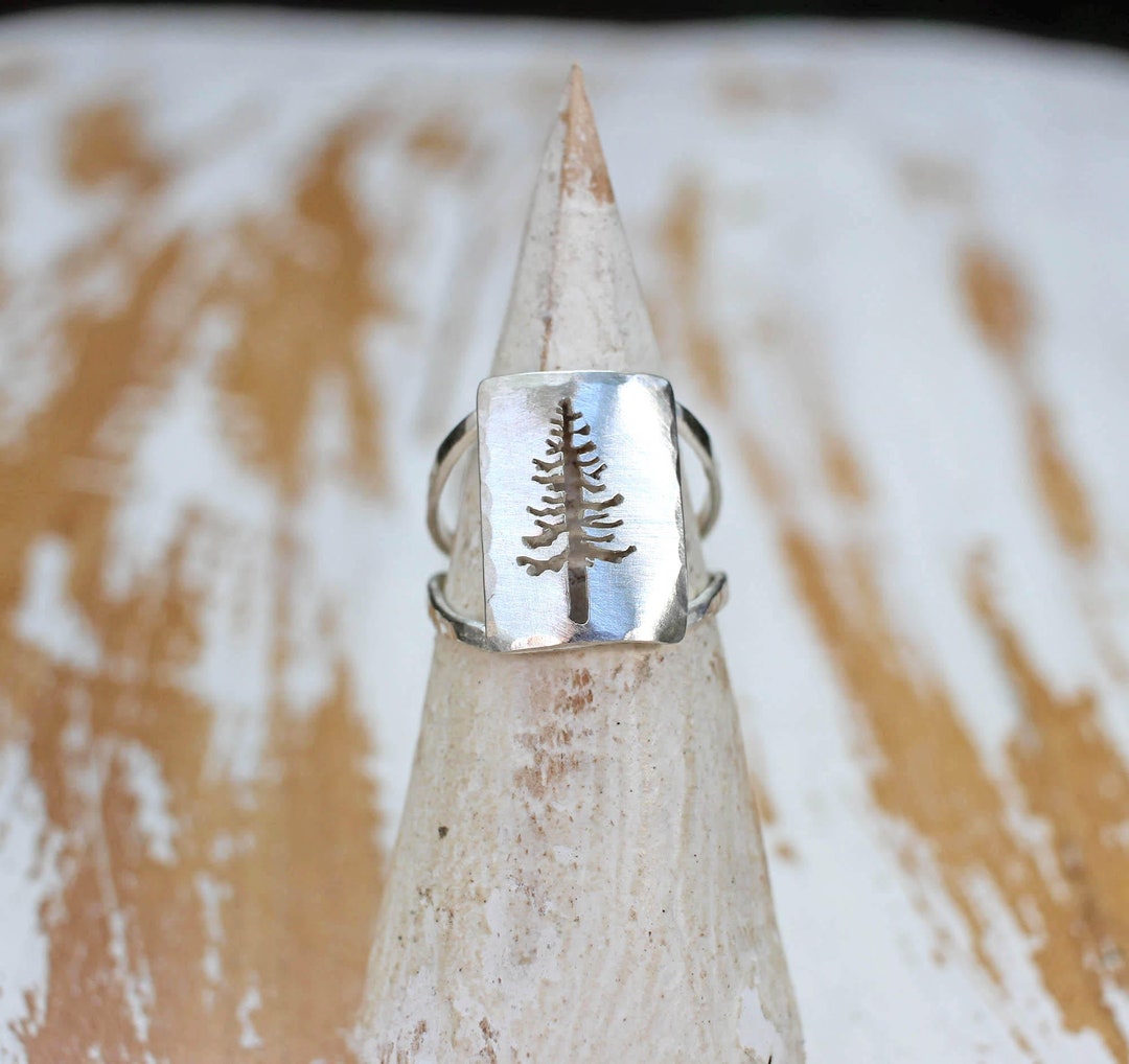 Under the Pine Tree Ring - Tree Ring - Mountain Jewelry - Nature ...