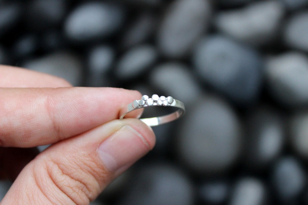 Zen Ring - Silver Dot Ring - Minimalist Ring - Silver Stacking Ring ...